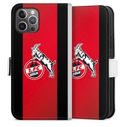 DeinDesign iPhone 12 Pro Handy Klapph&uuml;lle Handyh&uuml;lle aus Kunst Leder wei&szlig; Flip Case Official Licensed Product Billy Goat Hennes 1. Fc K&ouml;ln Sideflip mit Lasche