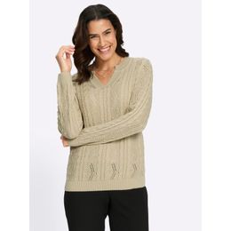 WITT Damen Pullover, sand, Gr&ouml;&szlig;e 36