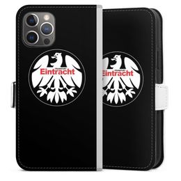DeinDesign iPhone 12 Pro Handy Klapph&uuml;lle Handyh&uuml;lle aus Kunst Leder wei&szlig; Flip Case Eintracht Frankfurt Sge Official Licensed Product Sideflip mit Lasche