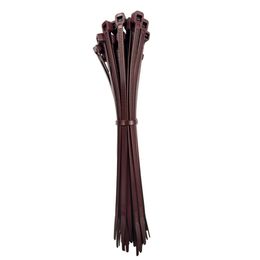 Kabelbinder 'OutdoorFix' weidenholz dunkel 200 x 4,6 mm 50 St&uuml;ck