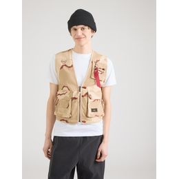 Alpha Industries Weste Herren Gr&ouml;&szlig;e XXL sand / hellbeige / rot