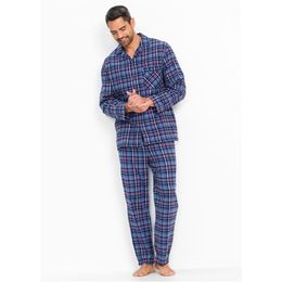 bonprix Pyjama aus weichem Flanell mit Knopfleiste und langen &Auml;rmeln., rot, Gr.44/46 (S), Komfortabel und modisch - weicher Herren Flanell Pyjama in Webqualit&auml;t mit Knopfleiste und langer Hose., aus Flanell