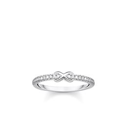 Thomas Sabo Ring Infinity Mit Wei&szlig;en Steinen Silber in silber, wei&szlig; | Gr.: 54