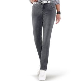 WITT Damen 5-Pocket-Jeans mit dezenter Waschung, grey denim, Gr&ouml;&szlig;e 19