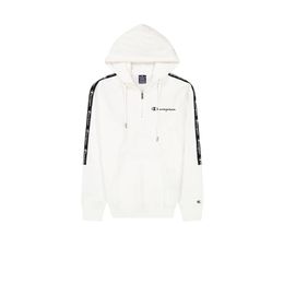 Champion Pullover Fleece-Kapuzenpullover mit Jacquardband und kurzem Rei&szlig;verschluss