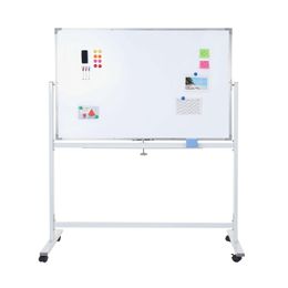 Whiteboard MCW-C85, Magnettafel Memoboard Pinnwand, mobil rollbar inkl. Zubeh&ouml;r ~ 150x100cm