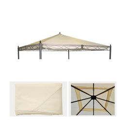 MCW Ersatzbezug f&uuml;r Dach Pergola Pavillon Calpe 4x4m ~ creme