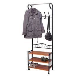 MCW Metall-Garderobe Victoria, Standgarderobe Kleiderstange, 186x65x34cm