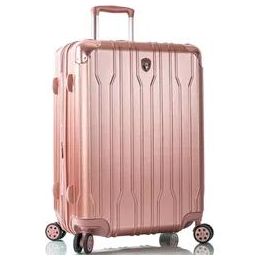 Hartschalen-Trolley Heys "Xtrak, in verschiedenen Farben und Gr&ouml;&szlig;en", Gr. B/H/T: 45cm x 66cm x 30cm 77 l, rosa (rose gold), Polycarbonat-Verbundwerkstoff, festlich, Koffer, Heys Handgep&auml;ck-Koffer TSA Schloss Volumenerweiterung