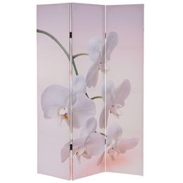 MCW Foto-Paravent Bagheria, Paravent Raumteiler Spanische Wand 180x120cm MVG-zertifiziert ~ Orchidee