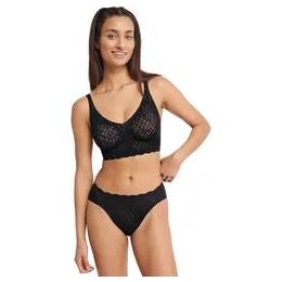 Bralette Sloggi "ZERO Feel Bliss Bralette", Damen, Gr. M, N-Gr, schwarz, Spitze, Obermaterial: 76% Polyamid, 24% Elasthan, BHs Bralette, unsichtbar mit Spitzenoptik