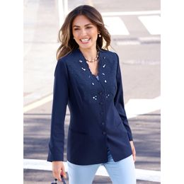 WITT Damen Longblazer mit Stickerei, marine, Gr&ouml;&szlig;e 38
