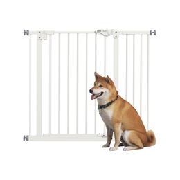 PawHut Hunde T&uuml;rschutzgitter Wei&szlig; 74-80L x 2B x 77H cm | Gr.: S/M