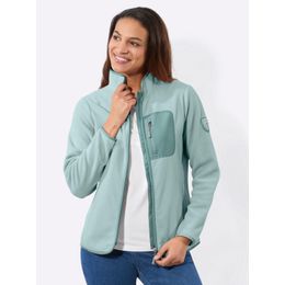 WITT Damen Fleecejacke mit Rei&szlig;verschluss, kalkmint, Gr&ouml;&szlig;e 38