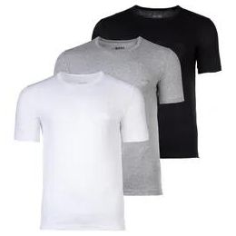 T-Shirt BOSS "T-Shirt T-Shirt RN 3P Classic 3er Pack", Damen, Gr. M, bunt (schwarz, grau, wei&szlig;), Obermaterial: 100% Baumwolle CO., Shirts T-Shirt
