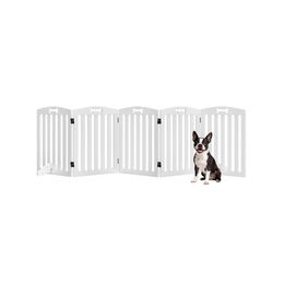 PawHut Hunde Absperrgitter Wei&szlig; 155L x 30B x 61H cm | Gr.: L/XL