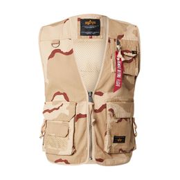 Alpha Industries Weste Herren Gr&ouml;&szlig;e L sand / hellbeige / rot