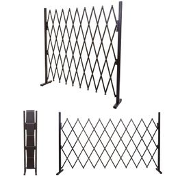 Absperrgitter MCW-B34, Scherengitter Rankhilfe Tierschutzgitter ausziehbar, Alu braun ~ H&ouml;he 153cm, Breite 32-265cm