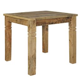 FineBuy Esstisch quadratisch 80cm Massivholz Esszimmertisch rustikal K&uuml;chentisch massiv