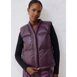 bonprix Leder-Steppweste aus Lammnappa, rot, Gr.46, Ideal f&uuml;r k&uuml;hlere Tage! Leicht gef&uuml;tterte Leder-Steppweste aus hochwertigem Lammnappa