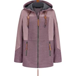 WITT Damen &Uuml;bergangsjacke im Mix aus Fleece und Stepp, mauve, Gr&ouml;&szlig;e 38