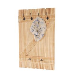 Wandgarderobe MCW-D13, Garderobe Garderobenpaneel, 6 Haken 91x60cm ~ Kiefer