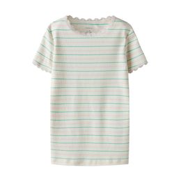 name it T-Shirt M&auml;dchen Gr&ouml;&szlig;e 146/152 creme / t&uuml;rkis / pastellpink