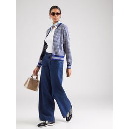 King Louie Jacke 'Bessie' Damen Gr&ouml;&szlig;e XS blau / offwhite