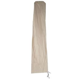 MCW Schutzh&uuml;lle Carpi f&uuml;r Marktschirm bis 5m, Abdeckh&uuml;lle Cover mit Rei&szlig;verschluss ~ creme