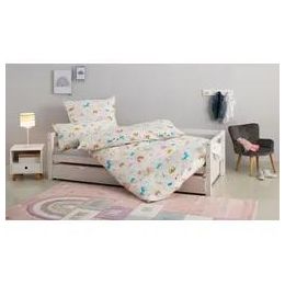 Kinderbettw&auml;sche OTTO HOME "CUDDLEE", blau (einhorn), B/L: 135cm x 200cm, 1 Stk., 1 Stk., Biber, B/L: 40cm x 80cm, 2 Stk., Biber, Obermaterial: 100% Baumwolle, Bettw&auml;sche, in vielen Designs: Dino,Einhorn,Weltraum,Baustelle,Herz,Trecker,Safari