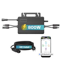 Vaysunic Mikro-Wechselrichter 800 W VM800WE/BE-P2 f&uuml;r Balkonkraftwerk, IP67 wetterfest, Plug&Play Installation, 2 MPPT, Sub-1G & WIFI, inkl.5m Anschlusskabel Micro Inverter