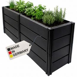 NYVI Hochbeet NYVIGreen - Gartenbeet aus wetterfestem & recyceltem Kunststoff - Pflanzenbeet Ausf&uuml;hrung:XL 158x44x61cm 392 Liter