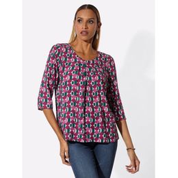 CR&Eacute;ATION L creation L Druck-Bluse in erika-malve-bedruckt | Gr.: 38