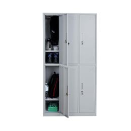 MCW Schlie&szlig;fach Preston T829, Schlie&szlig;fachschrank Wertfachschrank Spind, Metall 6 F&auml;cher ~ grau