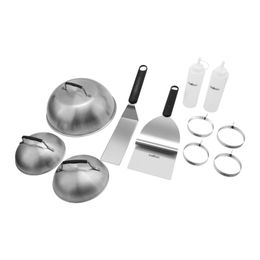 Grillf&uuml;rst Grillf&uuml;rst Plancha-Set 12tlg. - Wender, Spachtel, Schaber, Burgerglocken, Bratringe und Squeezeflaschen