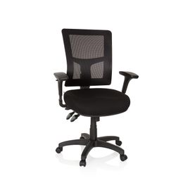 hjh OFFICE Profi Chefsessel IMPACT PRO Stoff / Netzstoff mit Armlehnen (h&ouml;henverstellbar)