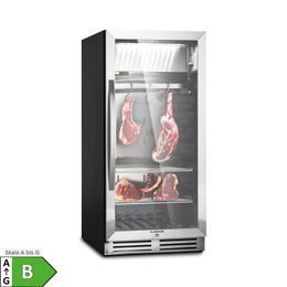 Klarstein Steakhouse Pro 233 Fleischreifeschrank 1 Zone 233 L 1-25&deg;C Touch Panorama Silber