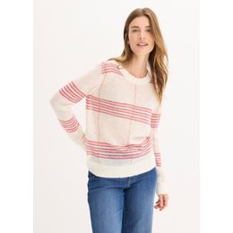 bonprix Locker gestrickter Pullover mit Woll- und Alpaka-Anteil, wei&szlig;, Gr.44/46 (L), Perfekt f&uuml;r den Herbst!