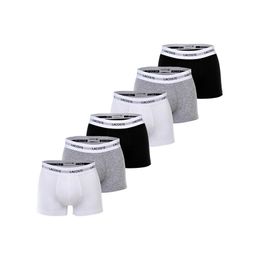 Lacoste Boxershort 6er Pack in Schwarz/Wei&szlig;/Grau | Gr.: M