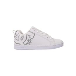 Sneaker DC Shoes "Court Graffik", Damen, Gr. 8,5(40), bunt (wei&szlig;, m silber), Obermaterial:55, 91% Leder, 38, 75% Synthetik, 5, 34% Microfaser;, Schuhe Sneaker