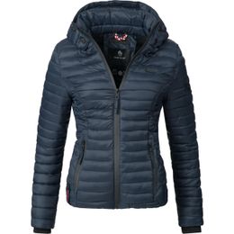Steppjacke Marikoo "Steppjacke Samtpfote", Damen, Gr. S, blau, Obermaterial: 100% Nylon NY. Obermaterial: Futter: 100% Polyester PES. 100% Polyester PES., Jacken Steppjacke