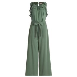 Jumpsuit Vera Mont "Jumpsuit mit Volant", Damen, Gr. 38, EURO, gr&uuml;n (light aventurine), Obermaterial: 95% Polyester Pol. recyc.. 5% Elasthan EL., Overalls Jumpsuit