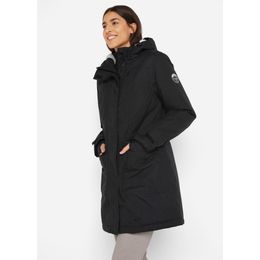 bonprix wasserdichte Funktions-Parka mit Teddyfleece in der Kapuze, schwarz, Gr.38, Bequemer Funktions-Parka mit Teddyfleece und Kapuze, aus Fleece
