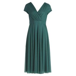 Vera Mont Cocktailkleid im Glitzer-Look in Green/Grey | Gr.: 36