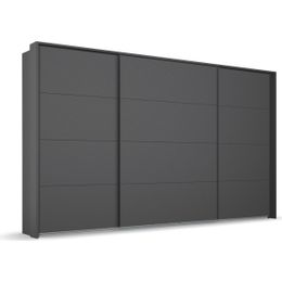 Schwebet&uuml;renschrank Rauch "Kleiderschrank Schrank Garderobe OTELI inkl. 3 Innenschubladen", grau (graumetallic), B:323cm H:233cm T:68cm, Holzwerkstoff, Schr&auml;nke, Schwebet&uuml;renschrank, inkl. Passepartout optional mit Beleuchtung MADE IN GERMANY