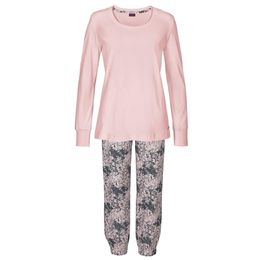 Buffalo Pyjama Damen Gr&ouml;&szlig;e XXXL basaltgrau / rosa Winterkleid