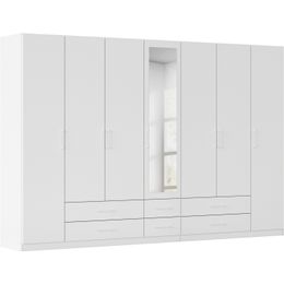 Kleiderschrank Rauch "Schrank Garderobe Ankleide GAMMA Breiten 91/136/181/226/271/315/360 cm", alpinwei&szlig;, griffe wei&szlig;, B:315cm H:210cm T:54cm, Holzwerkstoff, Schr&auml;nke, Kleiderschrank, verschiedene Griff-Varianten, mit Spiegel TOPSELLER MADE IN GERMANY, Topseller