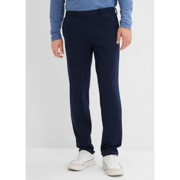 bonprix Stretch-Anzugshose aus bequemen Punto di Roma, blau, Gr.64/66 (3XL), Flexibilit&auml;t im Business: Dank des Stretch-Materials bietet diese Anzughose perfekte Bewegungsfreiheit im B&uuml;ro und auf Reisen