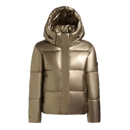Steppjacke Khujo "Steppjacke Devina Shiny-YM", Damen, Gr. XXL, gold, Obermaterial: 50% Polyurethan PU. 50% Polyester PES. Obermaterial: Futter: 100% Nylon NY. 100% Polyester PES., Jacken Steppjacke