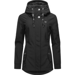 Softshelljacke Ragwear "Softshelljacke Monadde Softshell", Damen, Gr. L, schwarz, Obermaterial: 97% Polyester PES. 3% Elasthan EL. Obermaterial: Futter: 100% Polyester PES., Jacken Softshelljacke